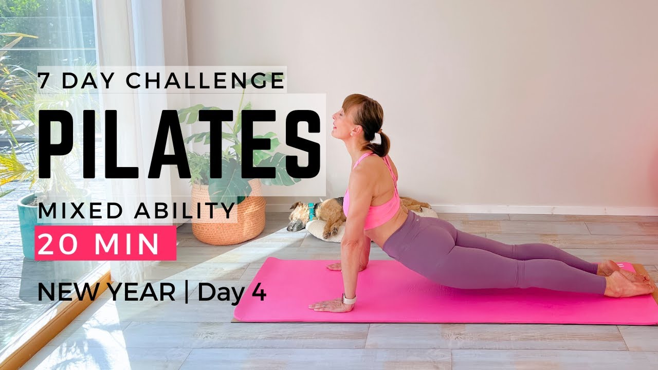 7 Day Pilates Challenge | Girl with the Pilates Mat Workout | 20 Minute ...