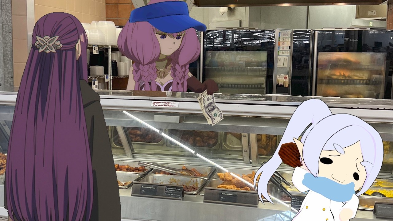 Frieren vibing at the walmart deli while Aura and Fern watch - YouTube