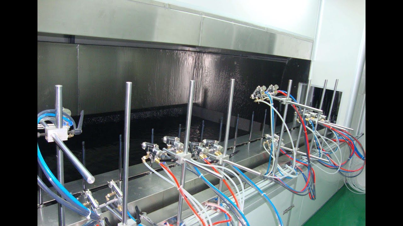 Automatic Spray Coating Line for Plastic Shell - YouTube