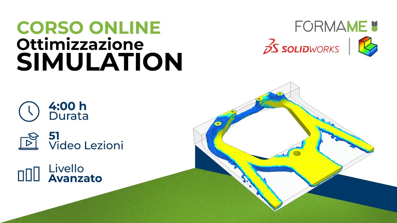 Corso SolidWorks Simulation - Ottimizzazione strutturale - YouTube
