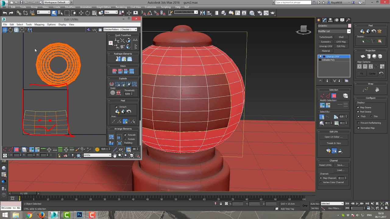 3DS MAX Визуализация Map Channel - YouTube
