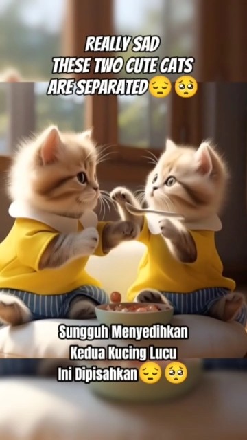 Very Sad These Two Cute Cats Were Separated ( Sangat Menyedihkan Kedua ...