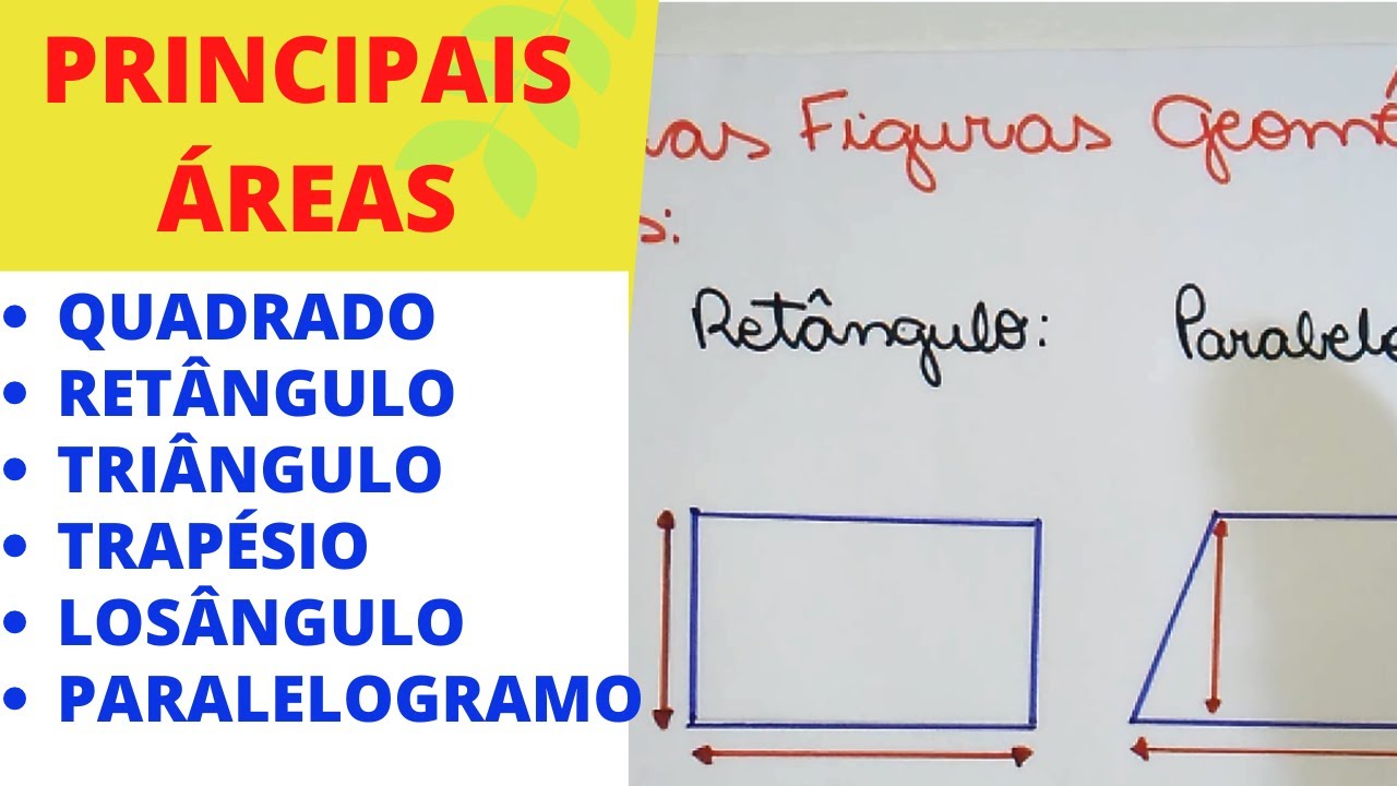 ÁREAS DAS FIGURAS PLANAS - Geometria Plana - Fórmulas das principais ...