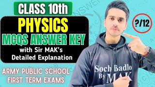 US Apsacs Class 10th Chemistry Mcqs Answer Key Of First Term Sendups ...