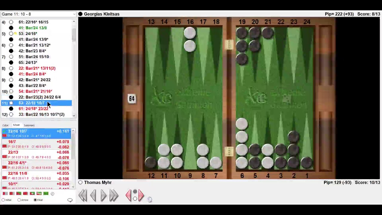 Another commentary on a huge Backgame - YouTube