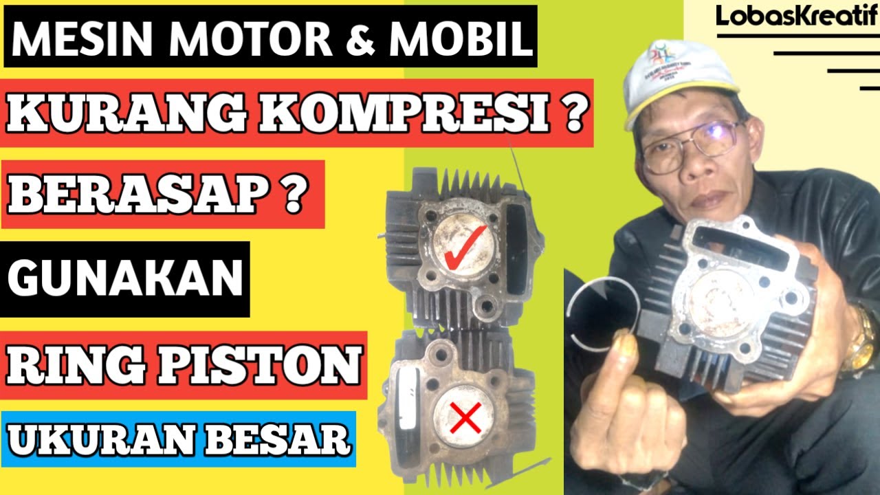 #cara mengatasi mesin motor & mobil berasap karena piston lobok ...