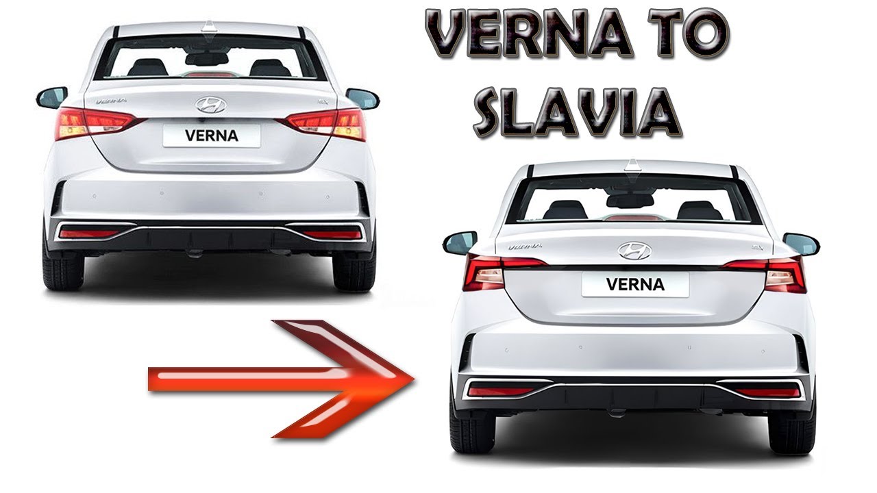 Verna With slavia Tail lights - YouTube