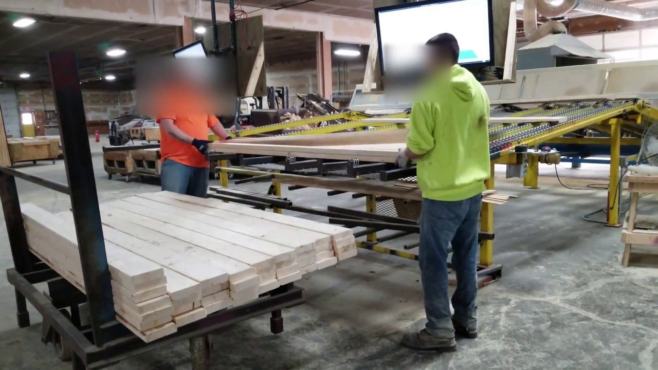 High speed manual lumber stacking -The Retro C by Enventek - YouTube