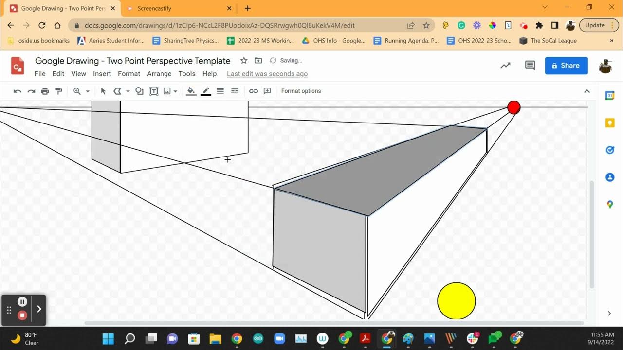 Google Drawing - Two Point Perspective Cubes with 1-2-3 Shading - YouTube