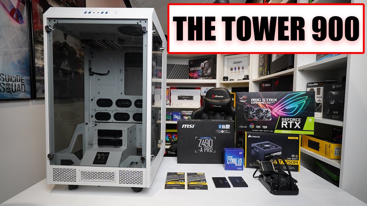 Thermaltake The Tower 900 Intel PC Build - YouTube