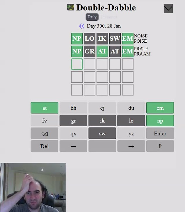 Wordle with letters PAIRED-UP?! (Double-Dabble puzzle for 28 Jan 25) - YouTube