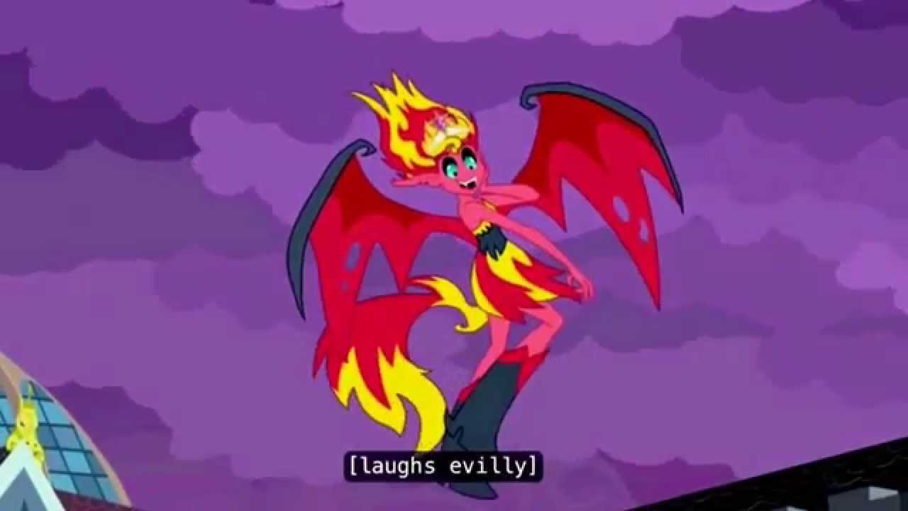 Sunset Shimmer's evil laugh - YouTube