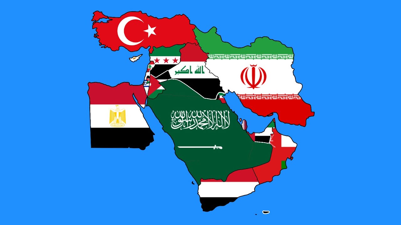 Middle East Flag Map Timelapse (UPDATED and 3 YEARS!) - YouTube