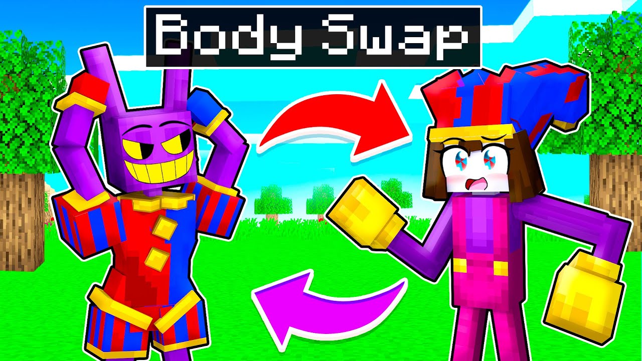Pomni and Jax SWAPPED Bodies in Minecraft! - YouTube