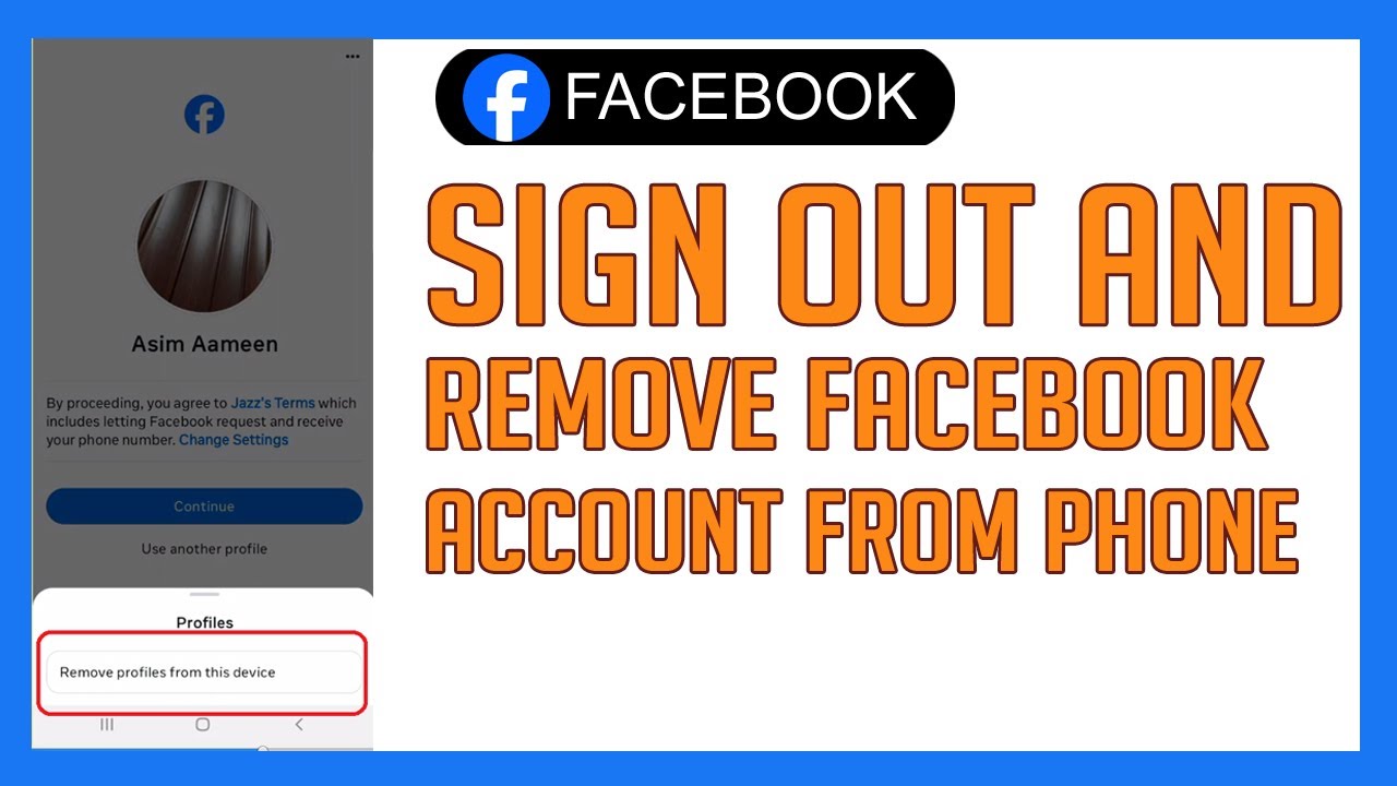How To Sign Out And Remove Facebook Account From Phone - YouTube