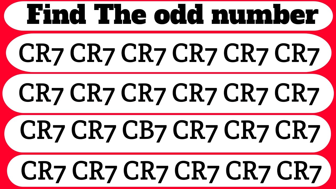 FIND THE ODD ONE OUT NUMBER | SPOT THE ODD ONE OUT NUMBER | - YouTube