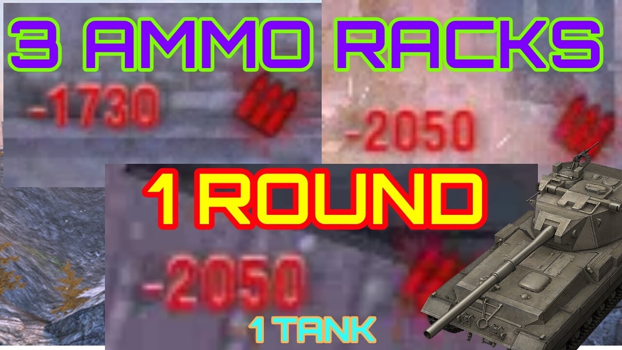 WOT BLITZ // 3 AMMO RACKS in 1 ROUND // FV215b 183 - YouTube