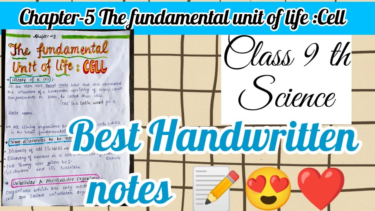 The Fundamental Unit of life :Cell | Class -9th | Science | Best ...