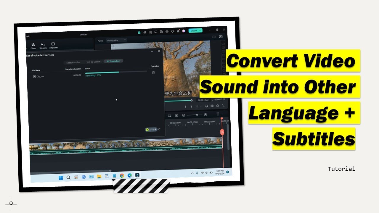 How to Convert Video Sound into Other Language + Subtitles with ...