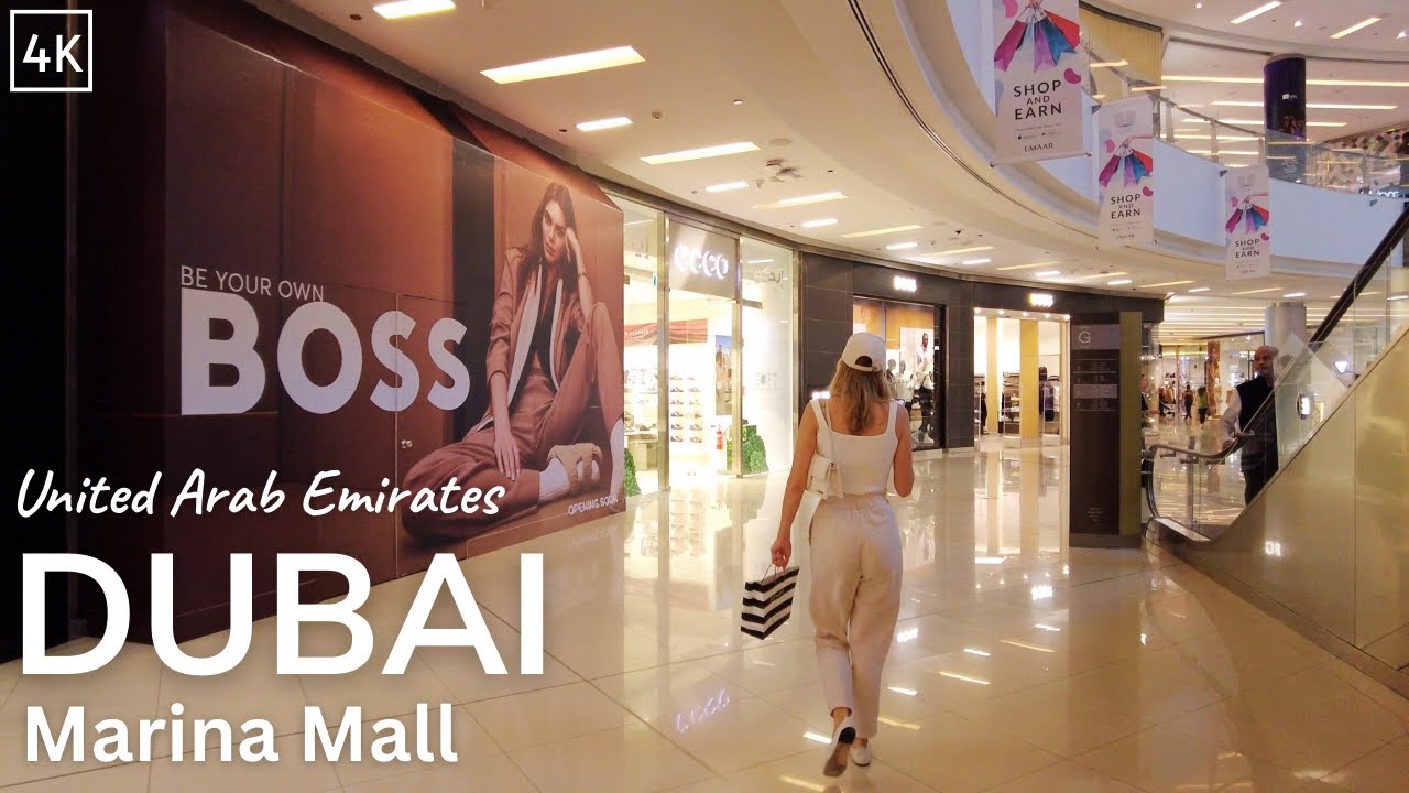 Dubai Marina Mall Walking Tour 4K - Mall Walk - United Arab Emirates ...