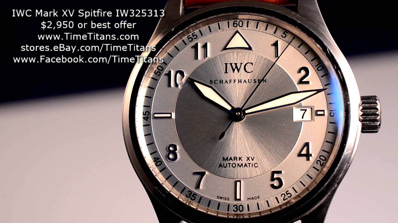 IWC Mark XV Spitfire IW325313 Silver Dial Caliber 30110 Automatic ...
