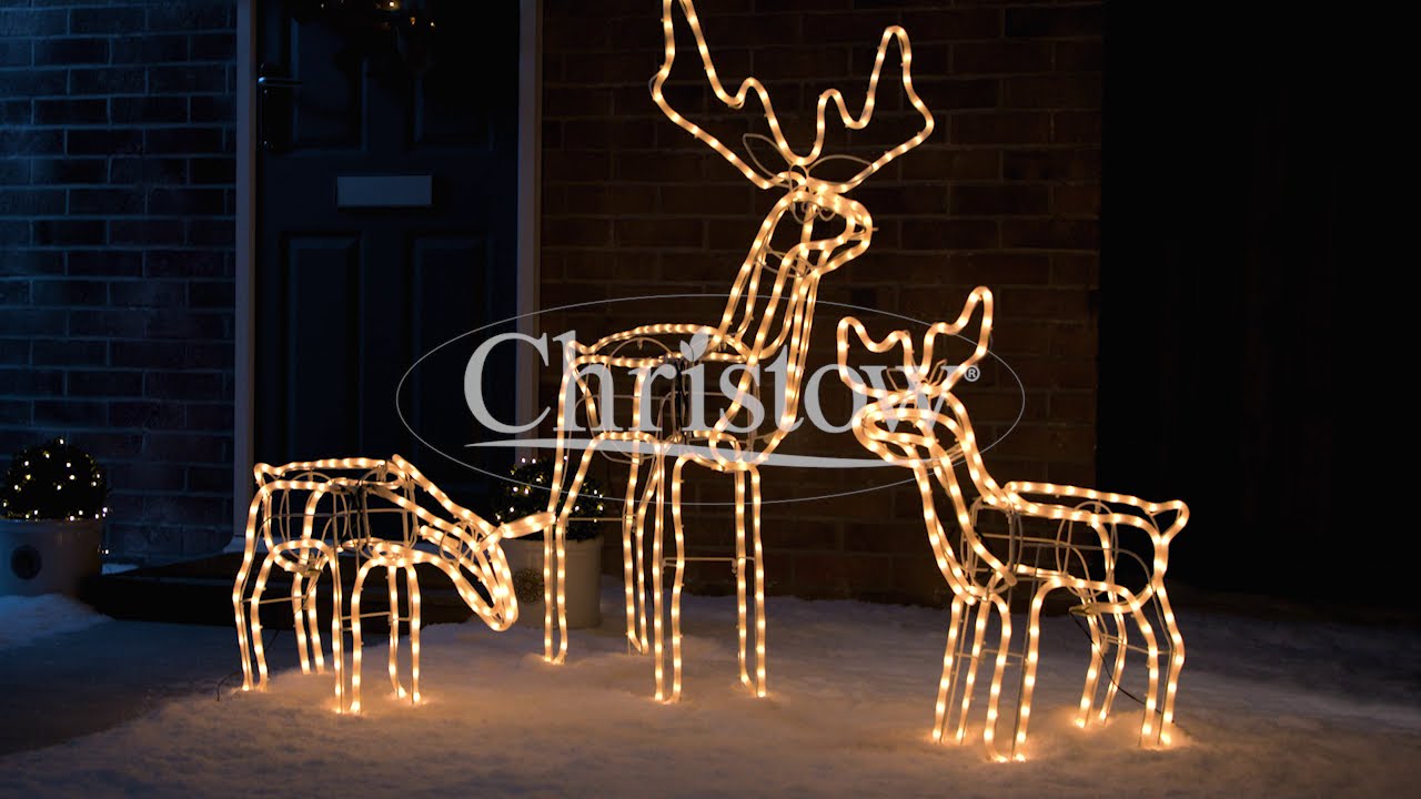 Christow Warm White Reindeer Rope Light - YouTube
