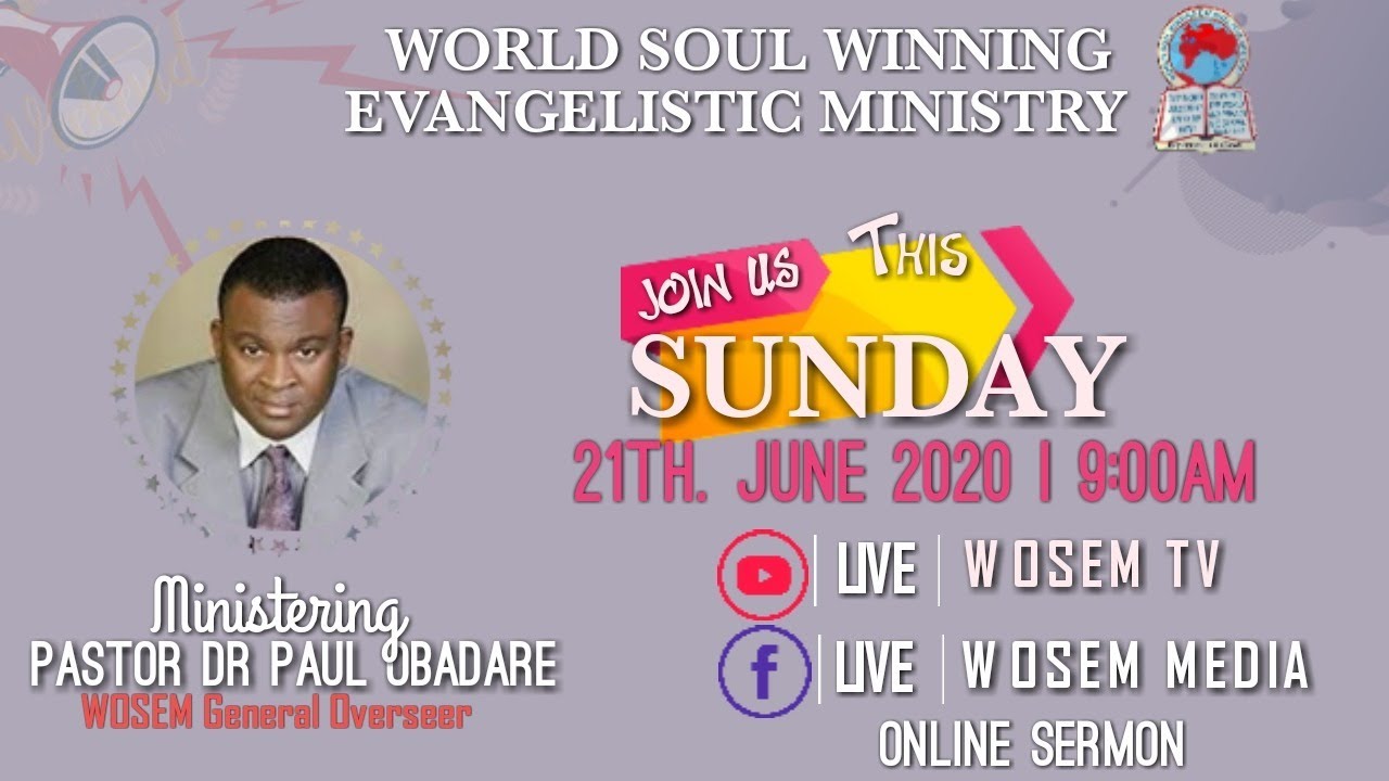 ONLINE SUNDAY SERMON WITH PASTOR DR PAUL OBADARE - YouTube