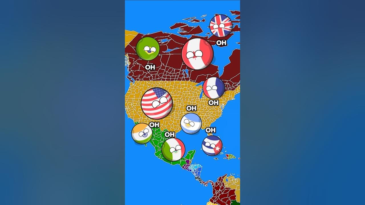 🇺🇸 vs 🇨🇦 roast battle in nutshell(part 2) #countryballs #geography # ...