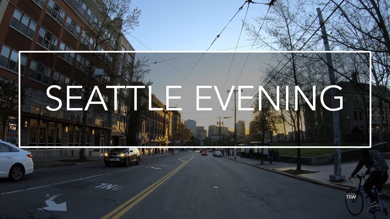 Drive Seattle 4K [Evening Downtown Streets] Pike Place Market | South ...