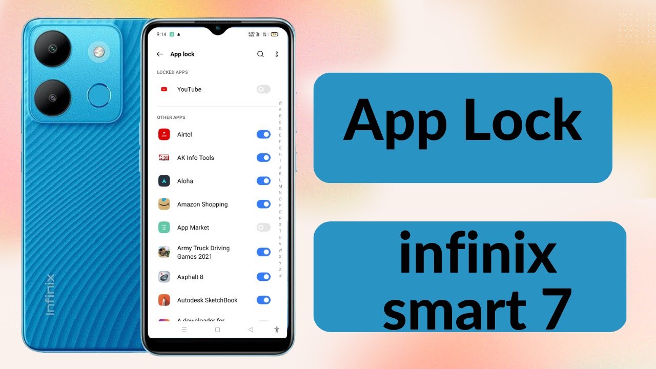 Infinix Smart 7 App Lock Settings | Infinix Smart 7 Me App Lock Kaise ...