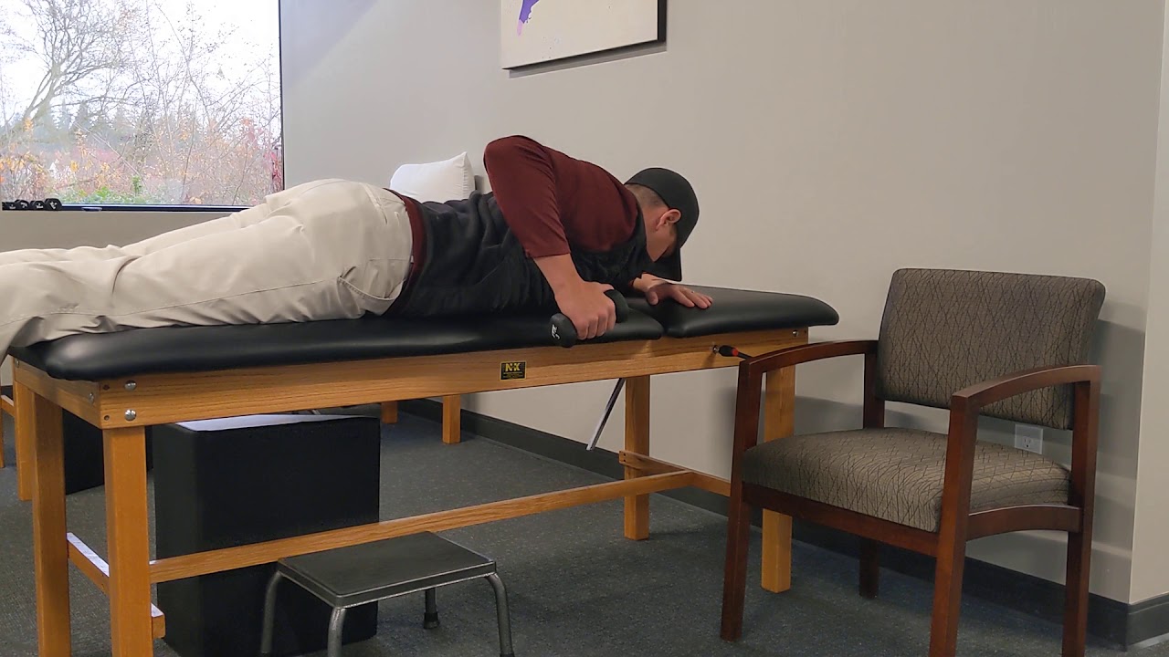 Prone row: 2x10 to 15, 0 to 5# - YouTube