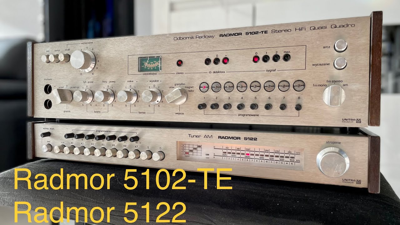 Radmor 5102-TE amplituner receiver + Tuner AM Radmor 5122 ...demo ...