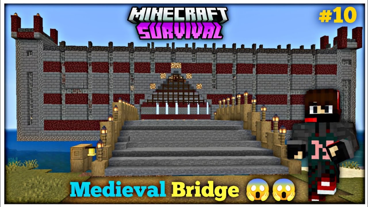 Finally I Built My Medieval Bridge in Minecraft Survival | EP10 - YouTube