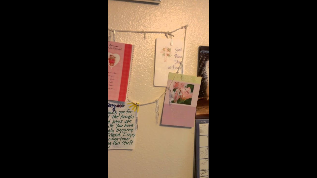 How To Make A Simple Hanging Card Holder - YouTube