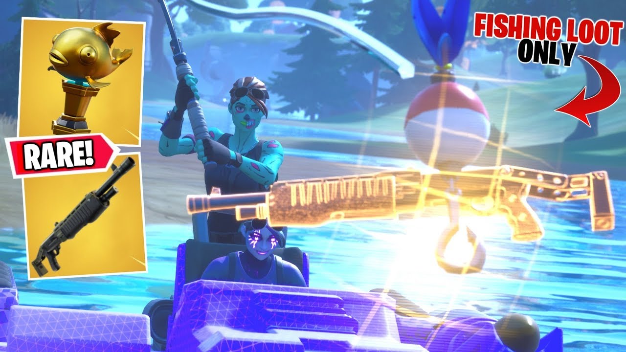 Winning using ONLY Fishing Loot in Fortnite - YouTube