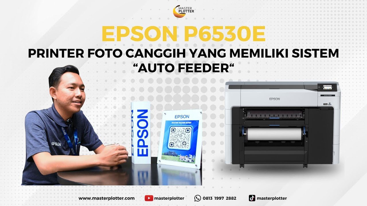 PRINTER FOTO INI CANGGIH! SISTEM AUTO FEEDER EPSON P6530E - YouTube