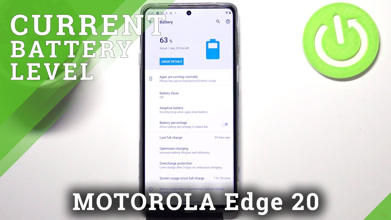 How to Show Up Battery Percentage on MOTOROLA Edge 20 – Battery ...