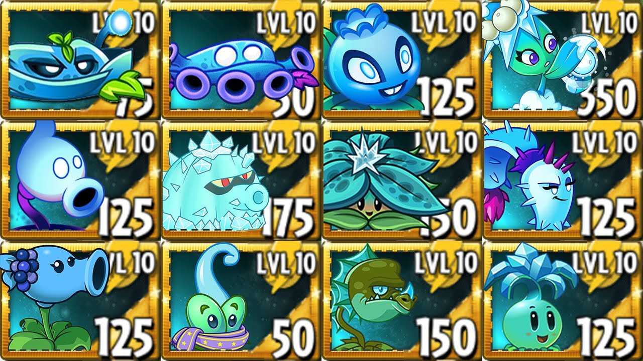 All BLUE Plants vs Zombies 2 Pvz2 All Plants Challenge & Power-Up ...