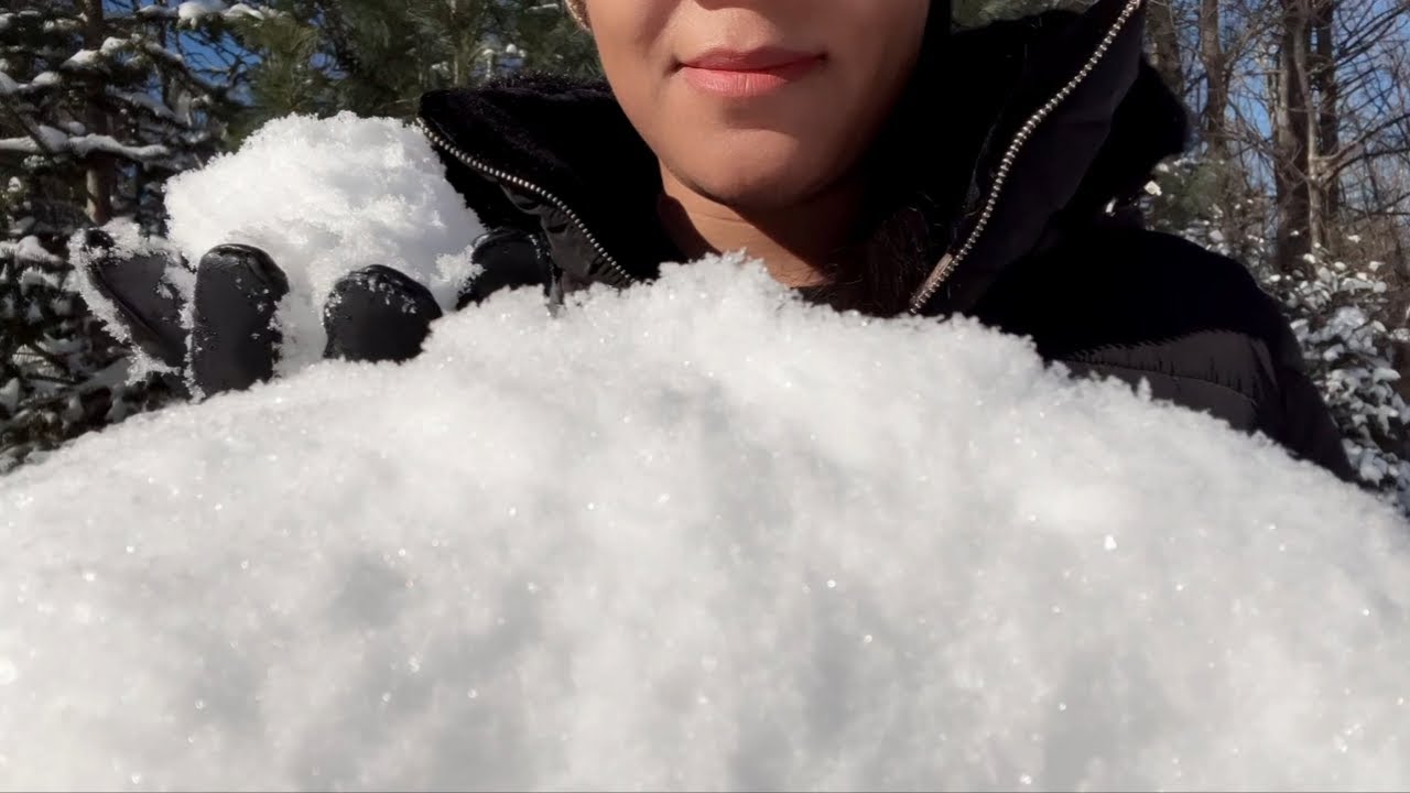 Snow Ice Eating /Wind Sounds/Maine - YouTube