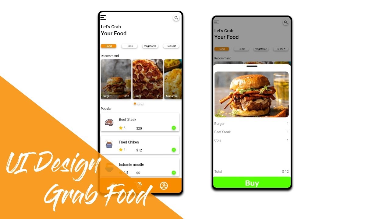 Grab Food UI Design | Speed Art [Adobe Xd] | #2 - YouTube