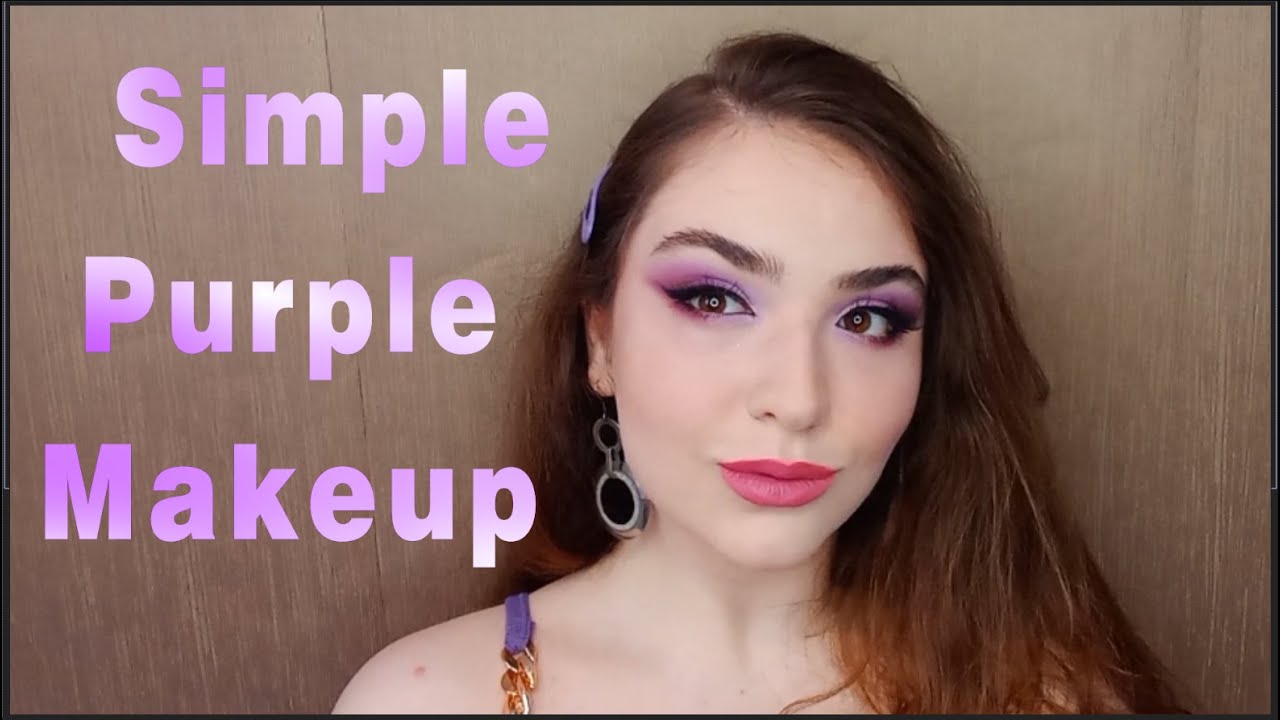 Simple purple makeup look! makeup tutorial for beginners #makeup # ...