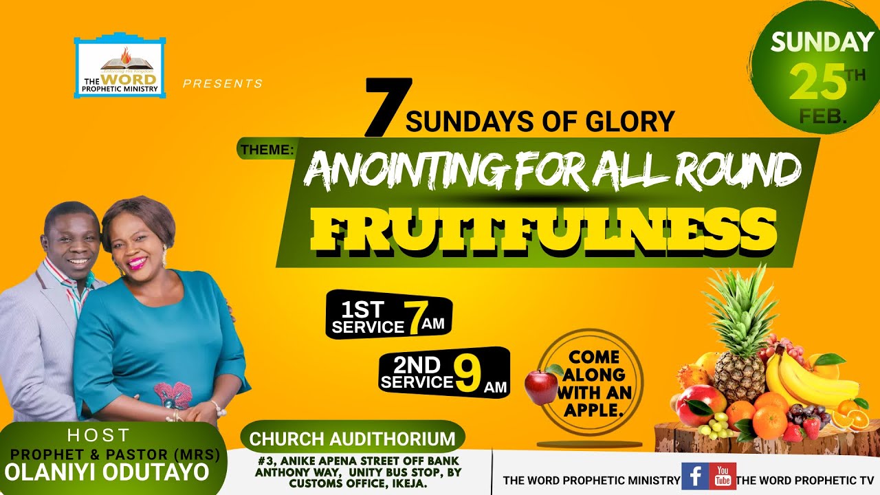 ANOINTING FOR ALL ROUND FRUITFULNESS || 25/02/2024 || 1ST SERVICE - YouTube