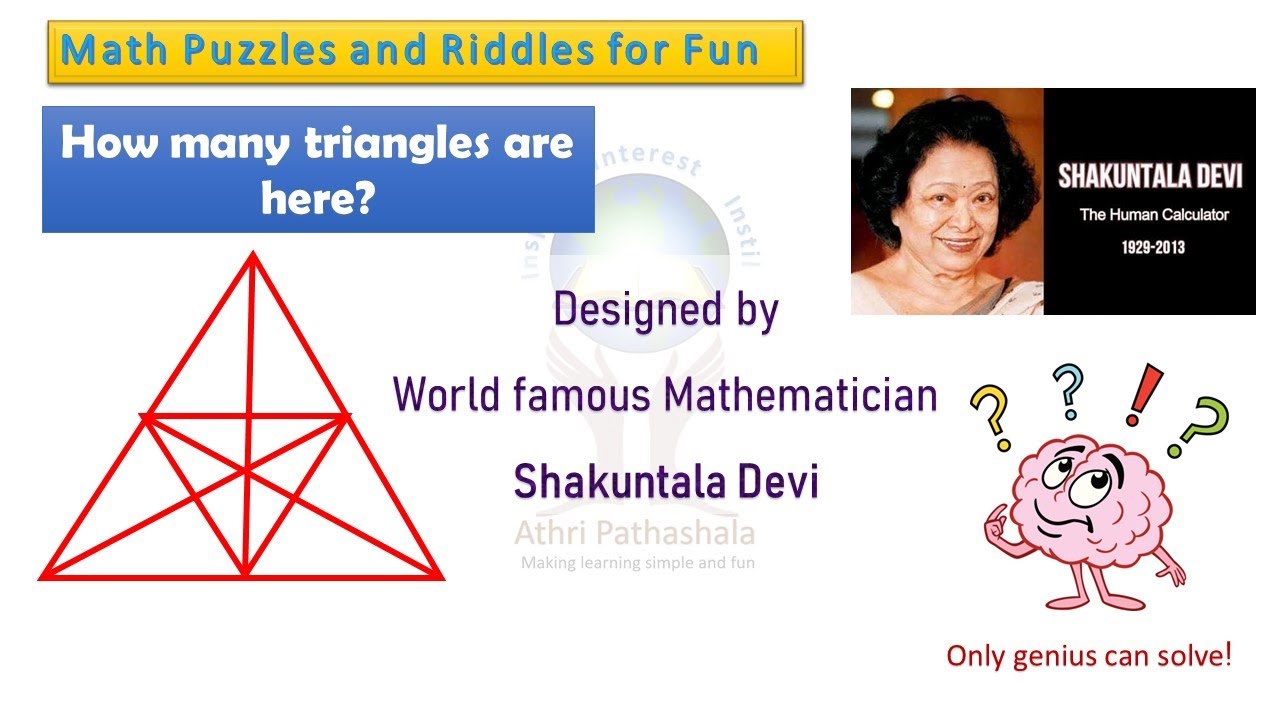 Daily Math Puzzles : Can you identify all the distinct triangles? Its ...