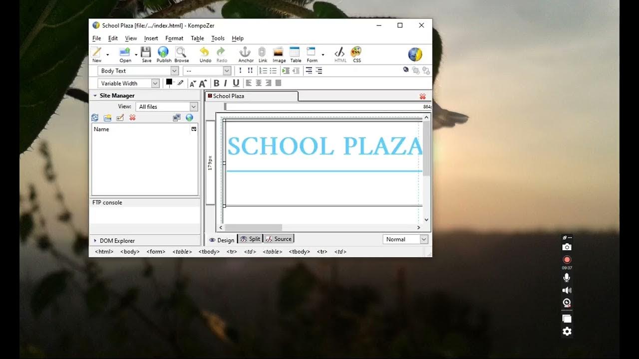 Simple Webpage Creating using Kompozer - YouTube