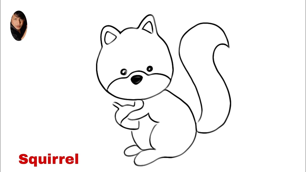 How to draw Squirrel Step by step/Squirrel drawing easy pencil sketch ...