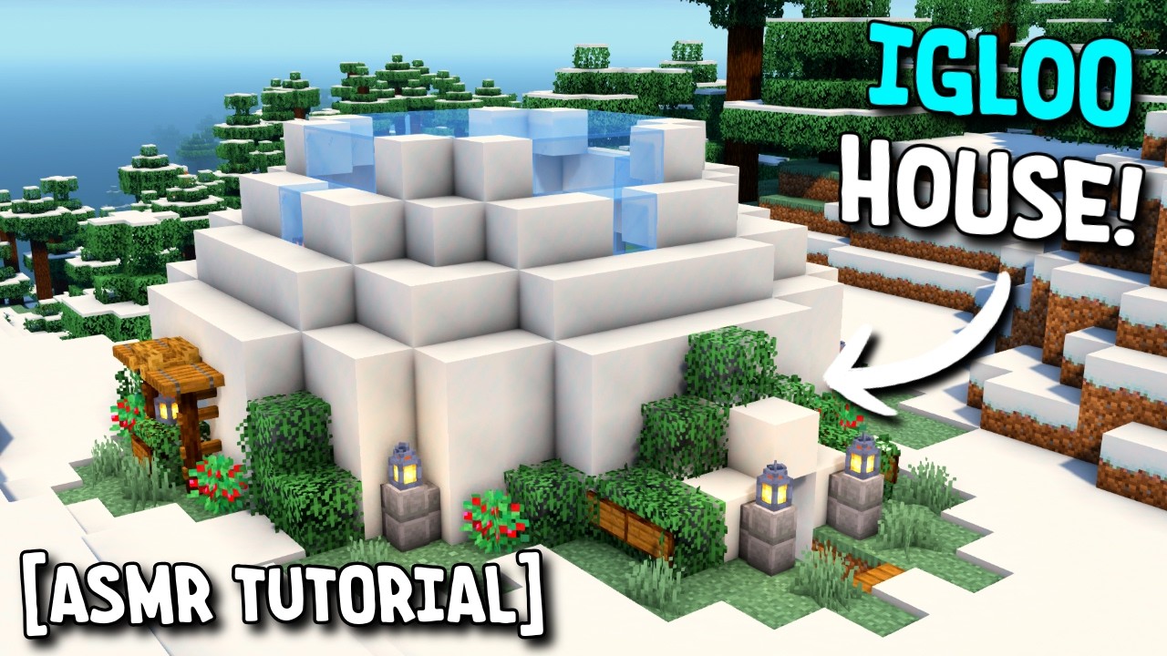 ⛏️ Minecraft : How to Build a Igloo House 🏡 [ASMR Tutorial] - YouTube