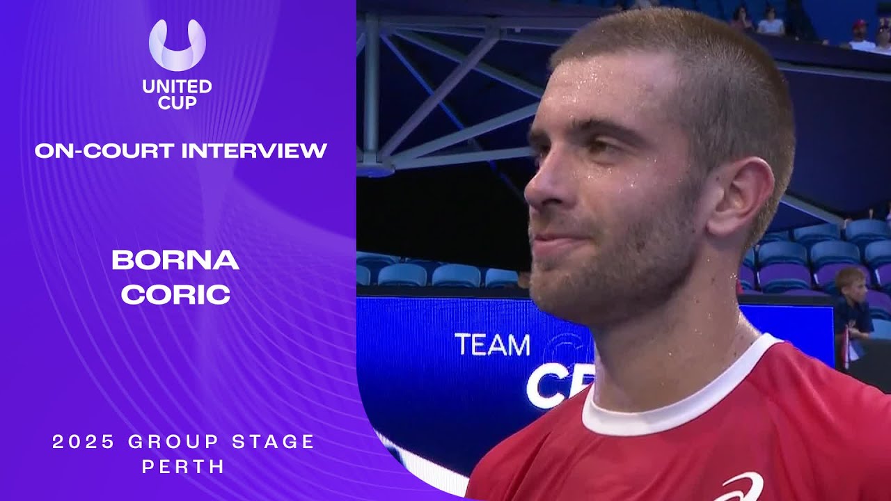 Borna Coric On-Court Interview | United Cup 2025 Group A - YouTube