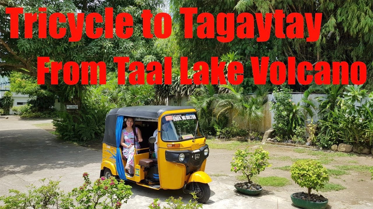 Taal Lake Volcano tricycle up to Tagaytay at the caldera rim - YouTube
