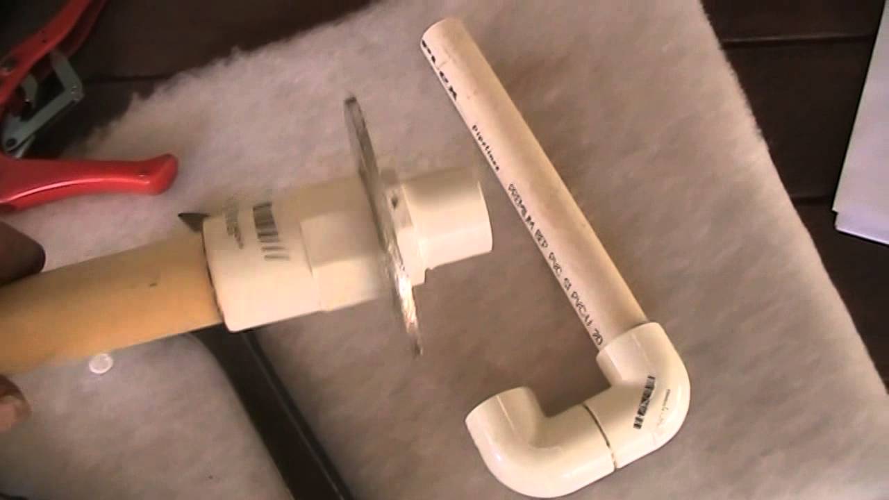 Making a "U" siphon and fitting to the tub. - YouTube