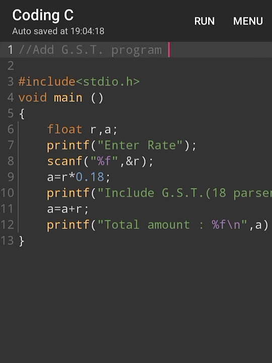 C Program Add Gst Trending Viral Coading Akash Bhi